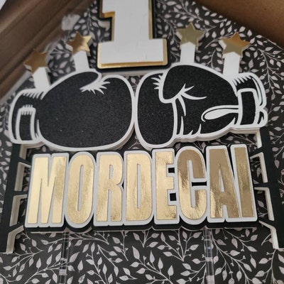 Personalized Boxing Gloves Cake Topper Boxing Cake Topper Boxing ...