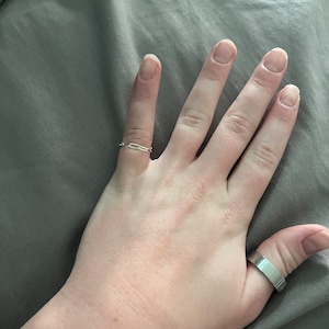 Dainty Paper Clip Chain Ring in Gold, Sterling Silver, Rose Gold ...