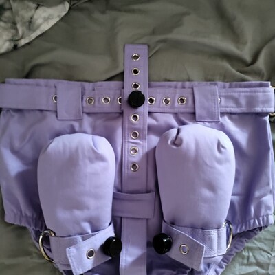 Purple Safety Mittens Soft Padded Mittens for Little One / ABDL / Adult ...