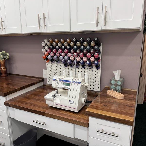 Skadis Pegboard Thread Spool Holder: Sewing & Embroidery Storage - Set ...