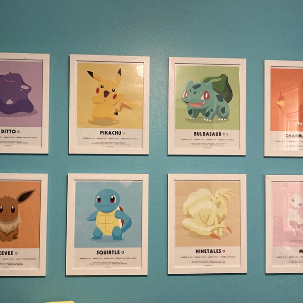 Pokemon Pikachu Poster Digital Print - Minimalist Pokemon Print ...