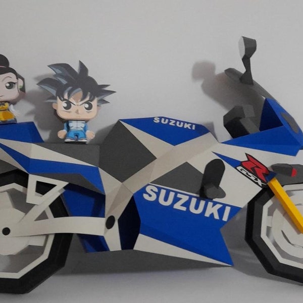 DIY Papercraft Sports Bike,paper Toy, Suzuki Gsxr 1000,lowpoly ...