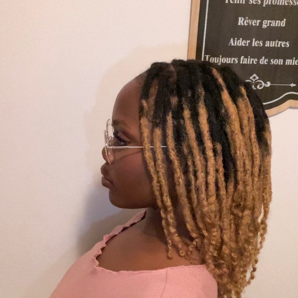 Intaloc Curly Tips Dreadloc Extensions 100% Human Hair Interlocked Locs ...