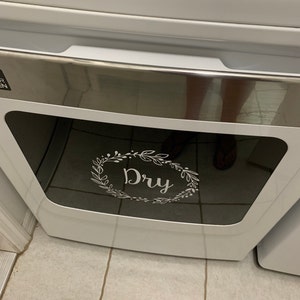 Laundry Room Decor Wash Dry Vinyl Decal Set, Washing Machines and ...