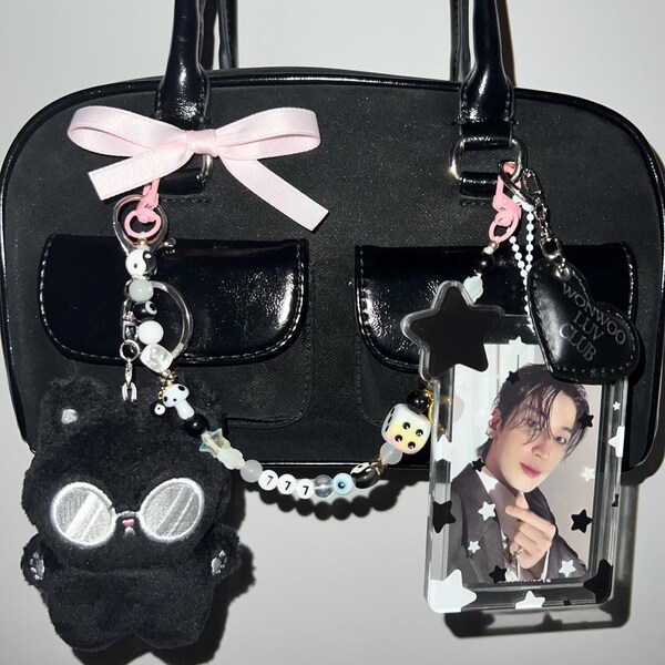 CUSTOM Beaded Bag Charm - Custom Colors, Bag Chain, Strap Charm, Beaded ...