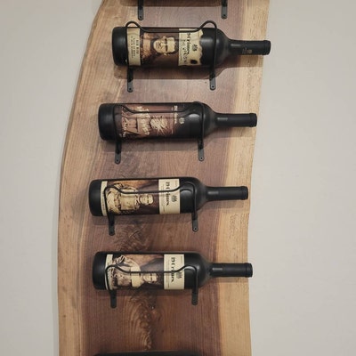 Live Edge Wine Rack, Floor Standing, Butternut, - Etsy