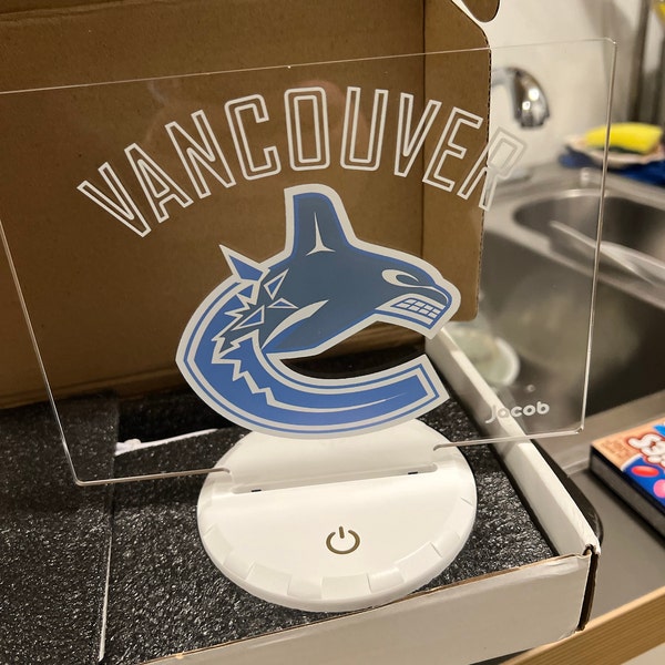 Custom LED Logo Sign, Dual Base Acrylic Lamp, Led Acrylic Sign, Acrylic ...