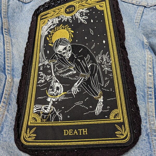 Large Embroidered Back Patch death - Etsy