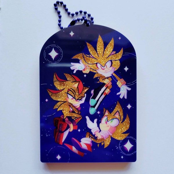 Super Sonic Shadow Silver Glitter Quicksand Charm - Etsy
