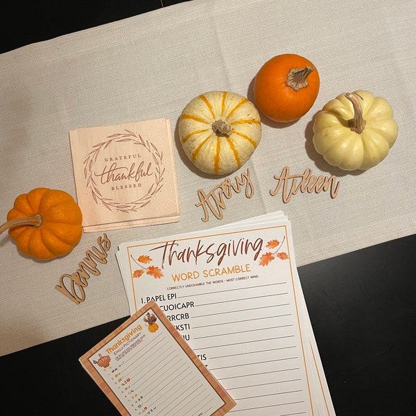 Thanksgiving Word Scramble Game | Thanksgiving Printable Games | Fun ...