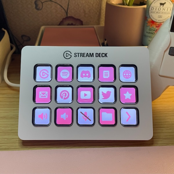 STREAM DECK ICONS Pink | Streamer | Twitch | Discord | Youtube ...