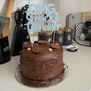 Personalised OMG Teenager Cake Topper Glitter Card 13th 13 Party ...