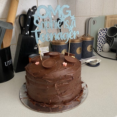 Personalised OMG Teenager Cake Topper Glitter Card 13th 13 Party ...