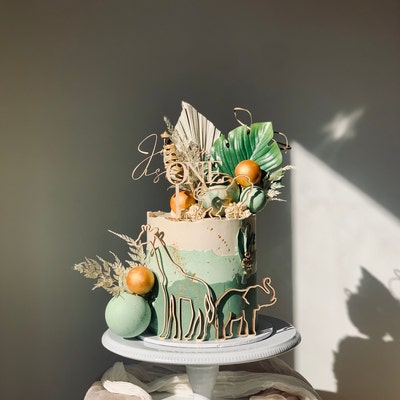 Baby Cake Topper/palm/dried Palm Topper/pampas/cake Pick/oh - Etsy