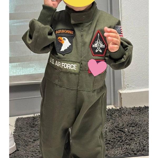 Personalized Aviator Long Fighter Costume*captain Airborne Outfit ...