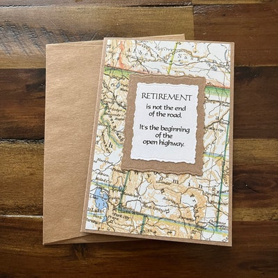 Retirement Journey Congratulations Card U.S. Roadmap - Etsy