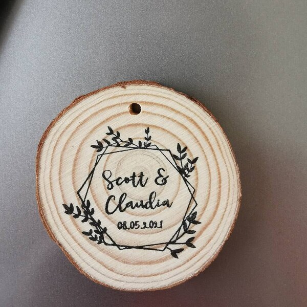Wedding Rubber Stamp With Names and Date - Etsy