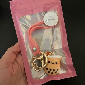 Customized Boba Keychain, Bubble Tea Keychain, Milk Tea Keychains, Taro ...
