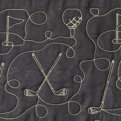 Golf Quilting Embroidery Design. Golf Quilt Block Embroidery. Border ...