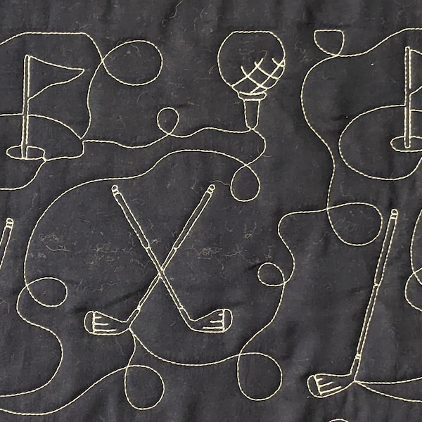 Golf Quilting Embroidery Design. Golf Quilt Block Embroidery. Border ...