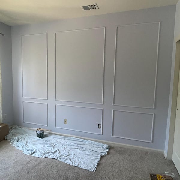 Wall Molding Kit DIY Accent Wall Kit Office Wainscoting Panels 3 Upper ...