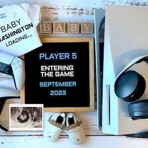 Digital Funny Video Game Player Pregnancy Announcement, Player number ...