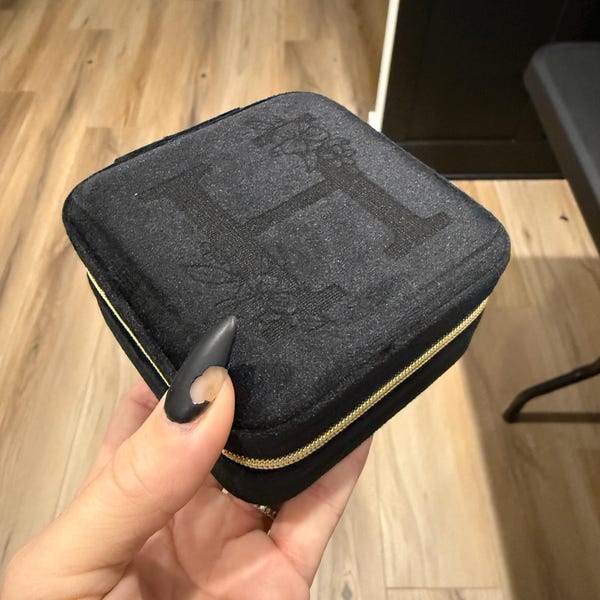 Personalized Initial Jewelry Box, Engraved Jewelry Case, Mothers Day ...