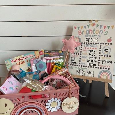 Preschool 1st Day of School, Rainbow First Day Reusable Sign, 1st Day ...