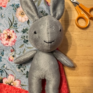 Bunny Rabbit Sewing Pattern, Miniature Clothing, Softie Doll Pattern ...