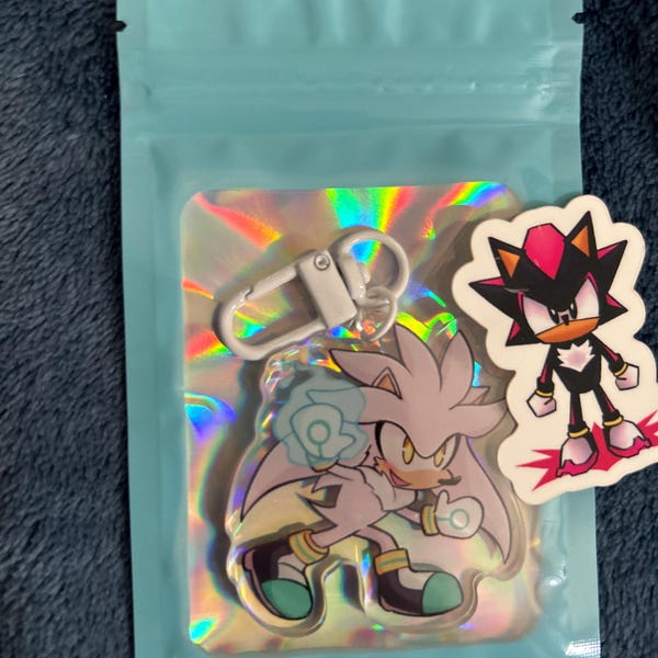 Sonic 2 Inch Acrylic Charm Keychain | Sonic Hedgehog, Shadow Hedgehog ...