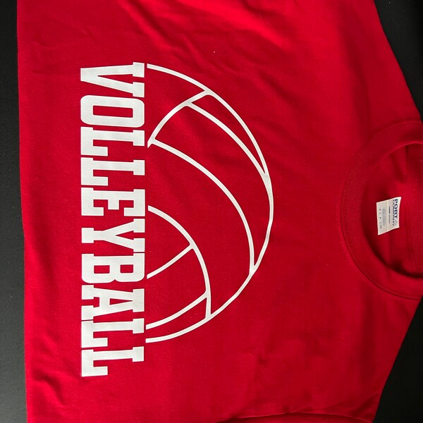 Sports Clipart: Black Bold Half Volleyball Silhouette Outline With Word ...