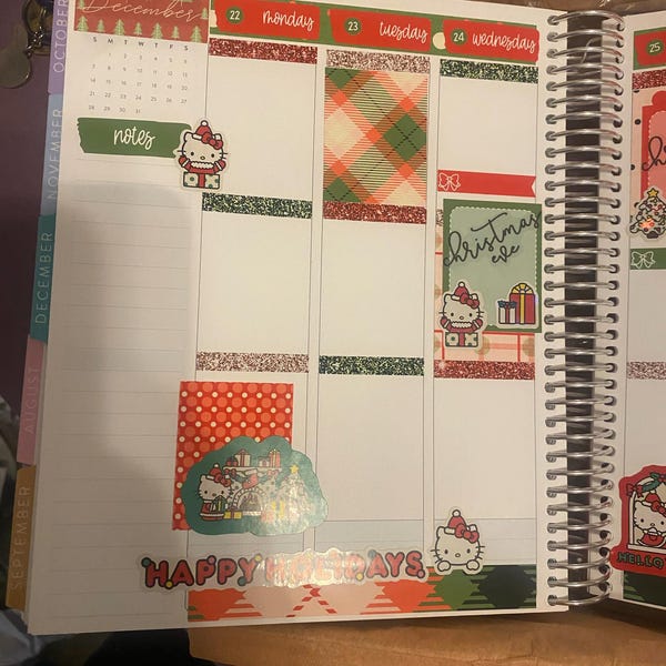 Winter Planner Sticker Kit , Weekly Vertical Stickers - Etsy