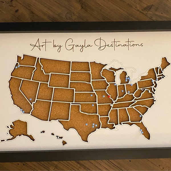 Push Pin US Travel Map | Adventure Travel Map Sign | Places We’ve Been ...