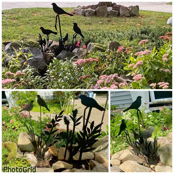 15" Midnight Walker Shadow Caster - Garden Metal Decor - Etsy