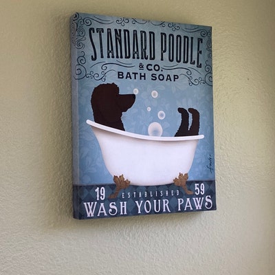Standard Poodle, Poodle, Dog, Bath, Tub, Bathtub, Clawfoot Tub, Bubble ...