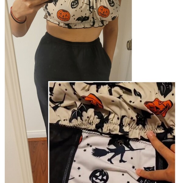 Hocus Pocus off the Shoulder Crop Top and Matching Thong or High ...