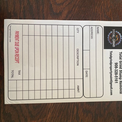 3 Part Ncr Custom Sales Receipt Book Full Color 5.5 X 8.5 50 - Etsy