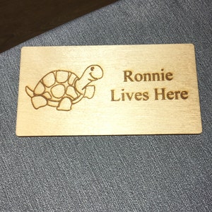 Personalised Wooden Tortoise Name Plaque/hanging Sign 4 Designs ...