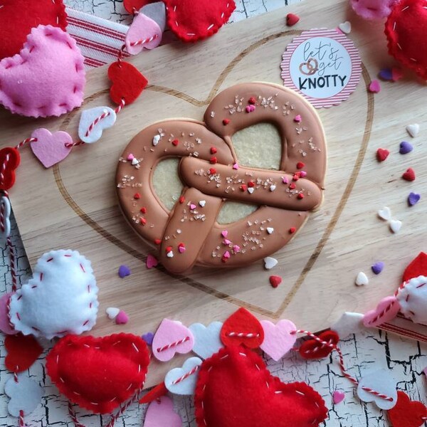Printable Valentine's Day Let's Get Knotty Pretzel Cookie Tag - Tags ...