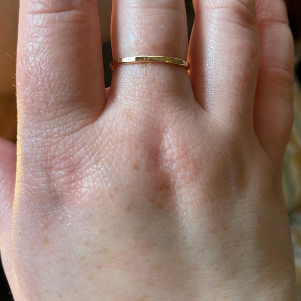 Ruby Ring/ 14k Gold Filled Stacking Ruby Ring/ Stackable/ Silver Ruby Ring/ Dainty Ring ...