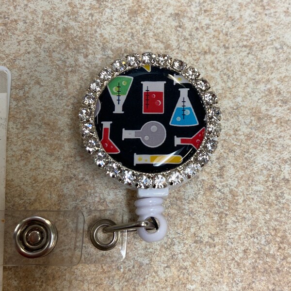 Beakers and Bling Retractable Badge Reel Laboratory Week Gift Science ...