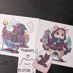 Cute RPG Class Animals Stickers And/ or Prints 6x6 or | Etsy