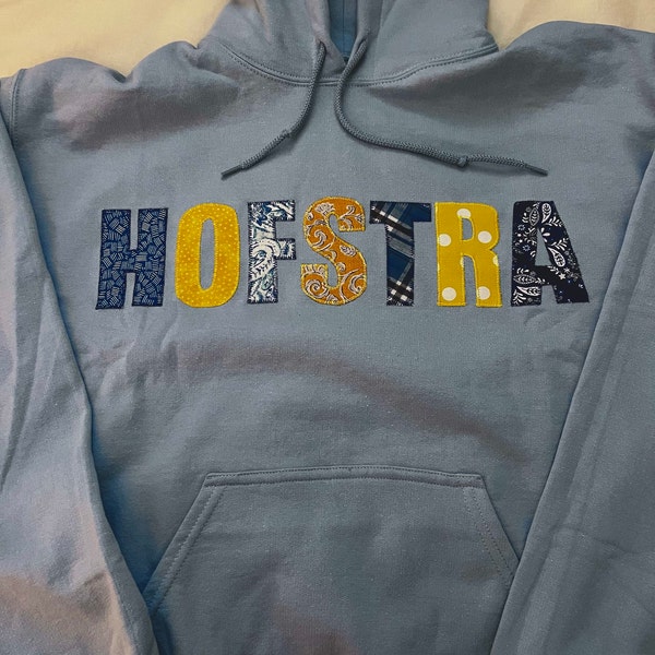 Custom Letter Hoodie Appliqué College Sweatshirt for Grad Sweatshirt ...