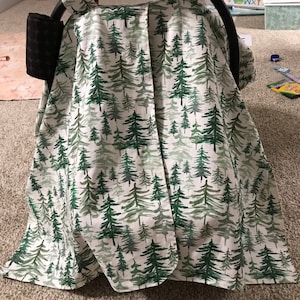 Rustic Forest Trees Fabric by the Yard. Quilting Cotton, Organic Knit ...