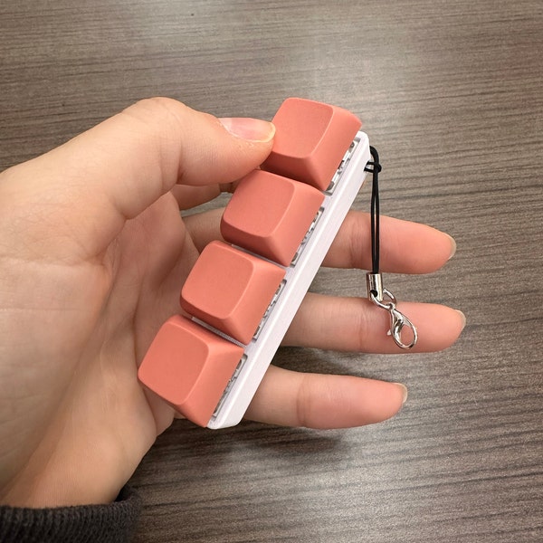 4 Key Mechanical Keyboard Fidget Keychain - Etsy