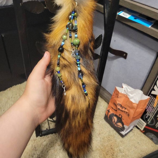Custom Beaded Tail Keychain for Therians, Furries, Cosplay, Alternative ...