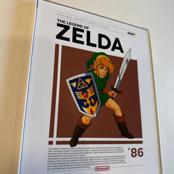Zelda NES Poster: Retro Video Game Art (digital Download) - Etsy