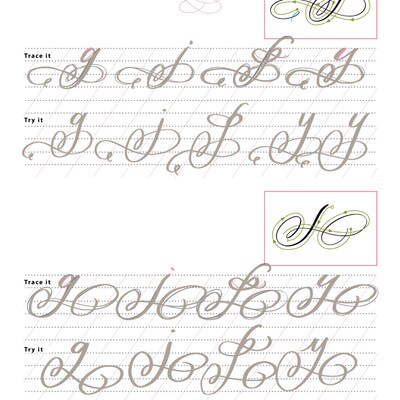 Brush Lettering Worksheets by Lettering by Mhel Practice - Etsy