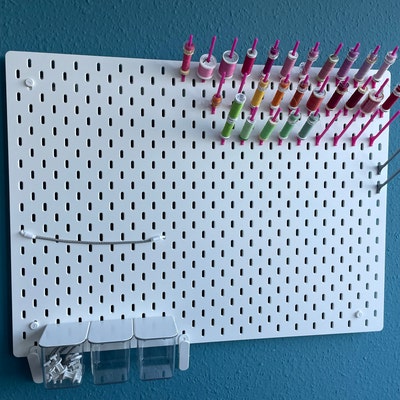 IKEA SKADIS Perforated Plate 10x Thread Spool Holder, Thread Holder for ...