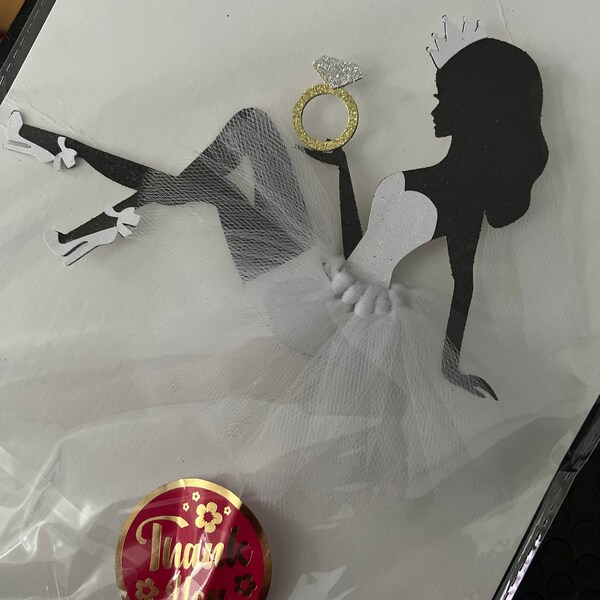 Bridal Shower Sitting Lady Cake Topper, Bridal Shower Cake Topper ...